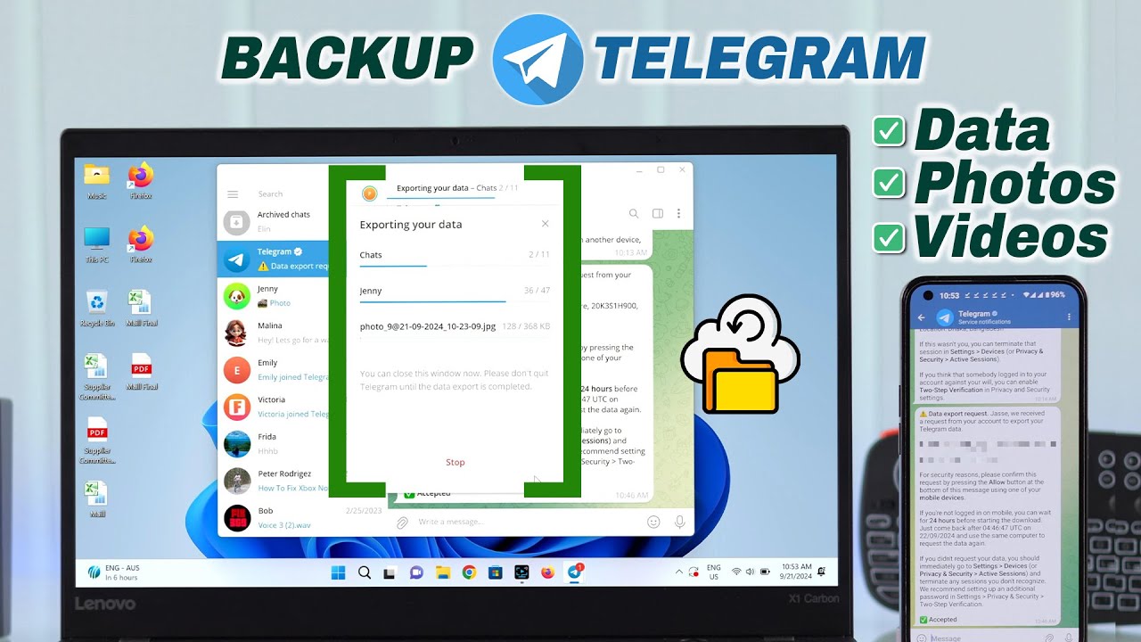 How to Backup Telegram Chat, Photos, Videos and Files! - YouTube