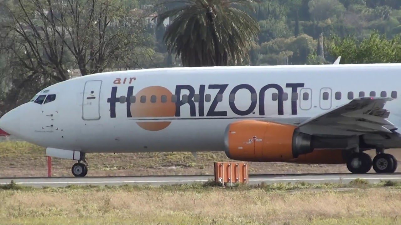 Air Horizont Boeing 737-400 9H-ZAZ Take Off Malaga LEMG - YouTube