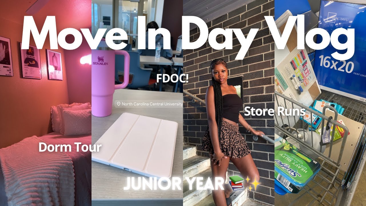 College Move In Day | Dorm Tour, First Day Of Class, GRWM, & More *NCCU ...