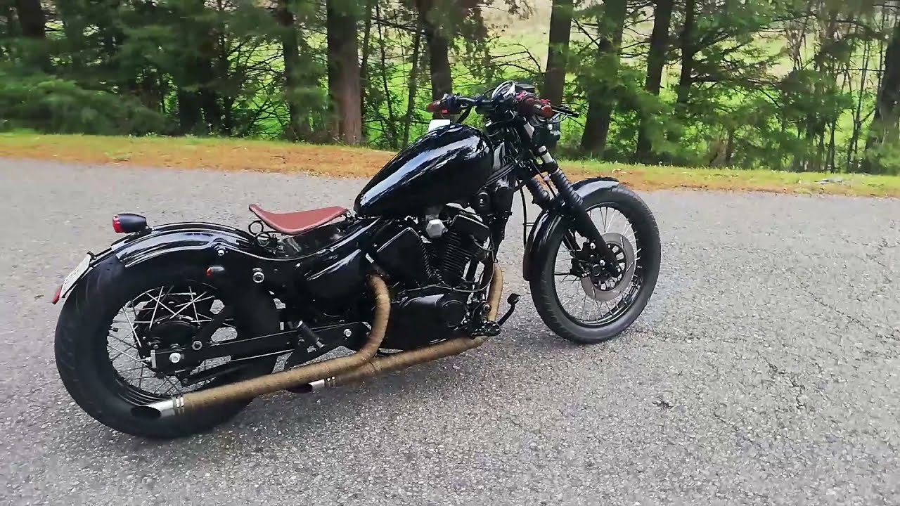 Yamaha Virago XV 250 Bobber in the wildlife. - YouTube