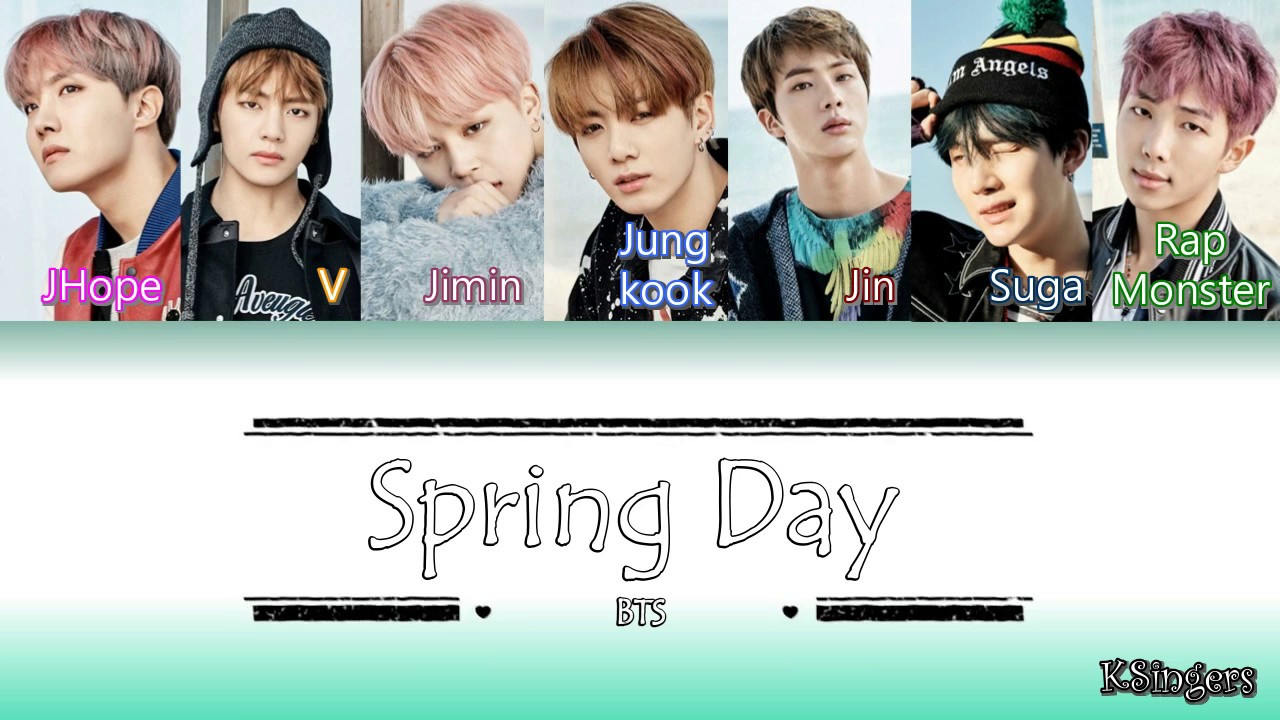 BTS - Spring Day (봄날) | Sub (Han - Rom - English) Color Coded Lyrics ...