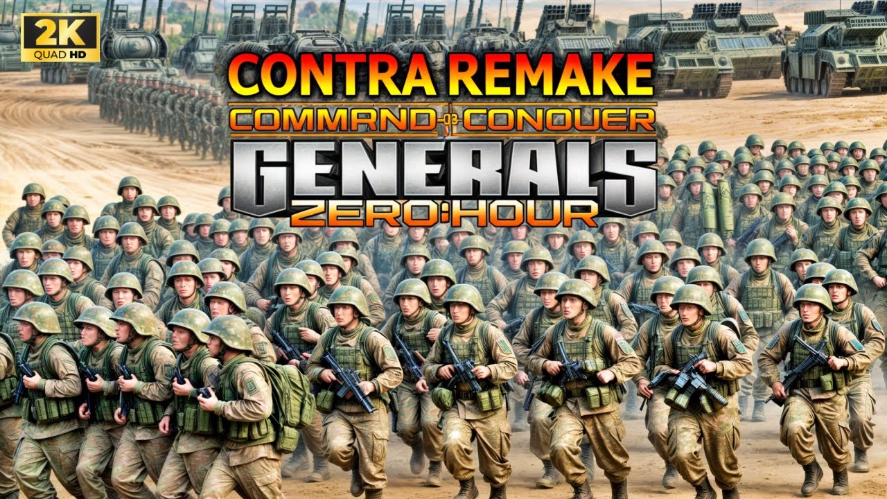 C&C: Generals Zero Hour - Contra X Remake! | Infantry 💯| Full Power ...