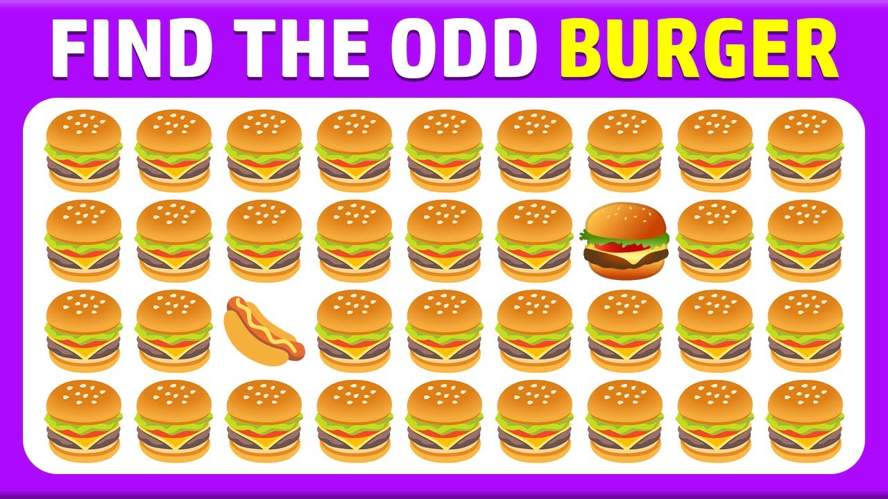 Find the Odd One Out🍔🍕🌭 | Easy, Medium, Hard Level Odd One Out - YouTube