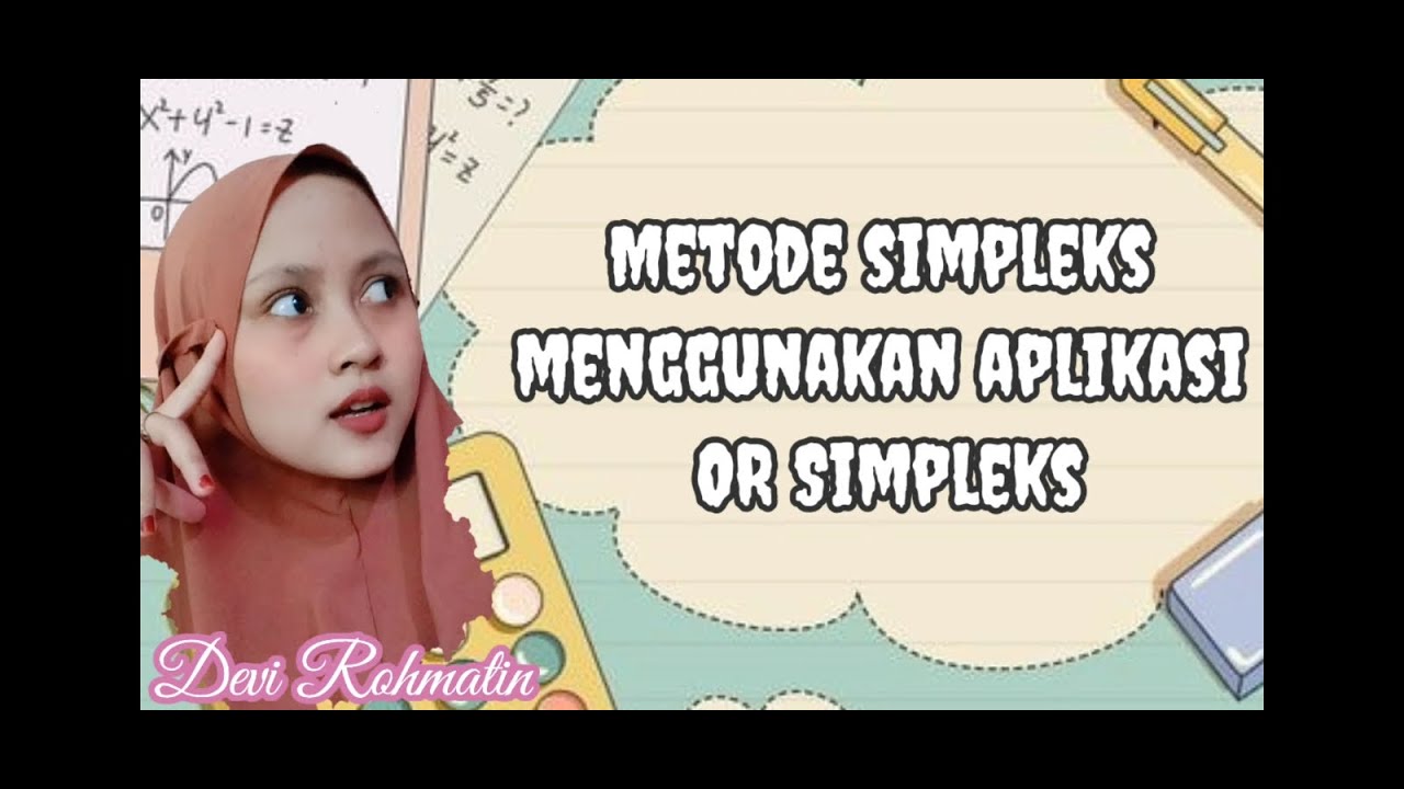 Metode simpleks dengan Aplikasi OR Simplex - cara mudah dan cepat - OR ...