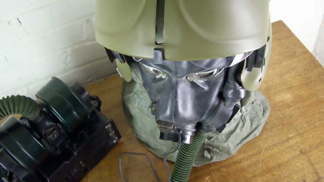 M43 Type I Chemical Biological Apache Pilot Gas Mask & IHADSS Shell ...