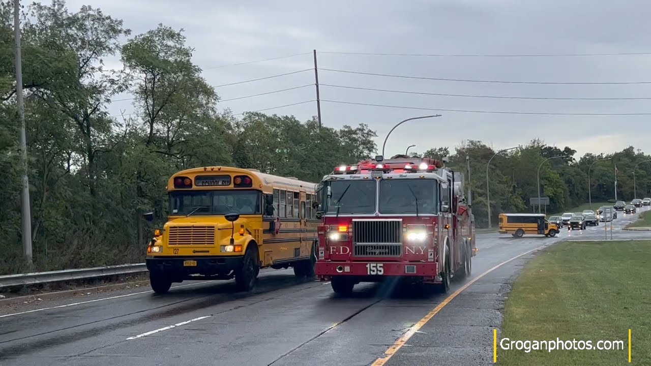 FDNY Tower Ladder 155 Vipers Nest Responding To 10-77 - YouTube