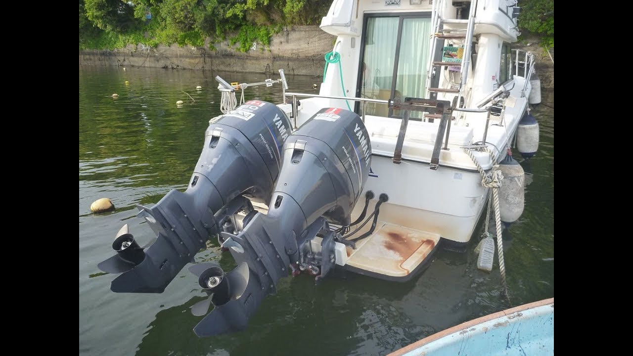 Yamaha PC 28 twin Yamaha outboards3 - YouTube