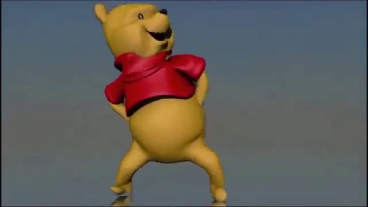 POOH DANCING TO DISNEY WORLD MUSIC - YouTube