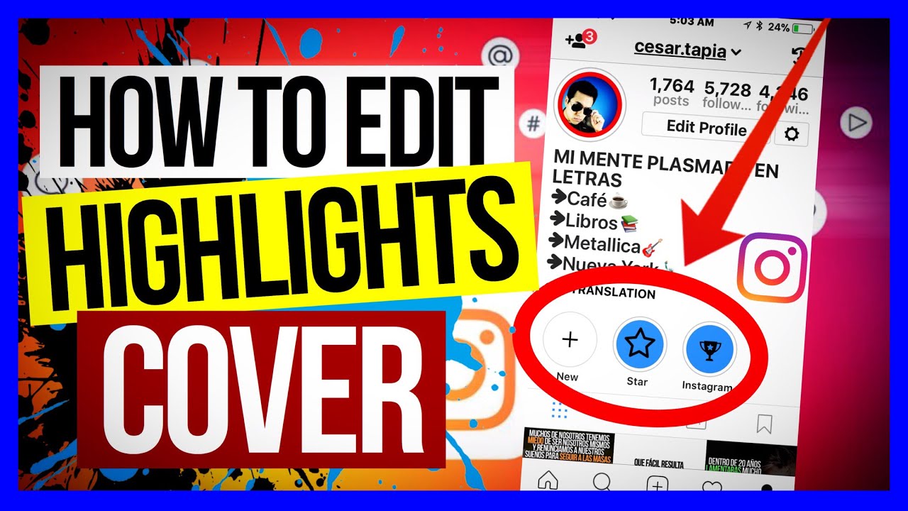 How To Edit A Highlights Cover | Instagram Highlights - YouTube