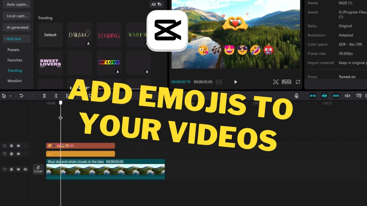 How to Add Emojis to Your Videos In CapCut PC (2024) | Three Easy Ways ...