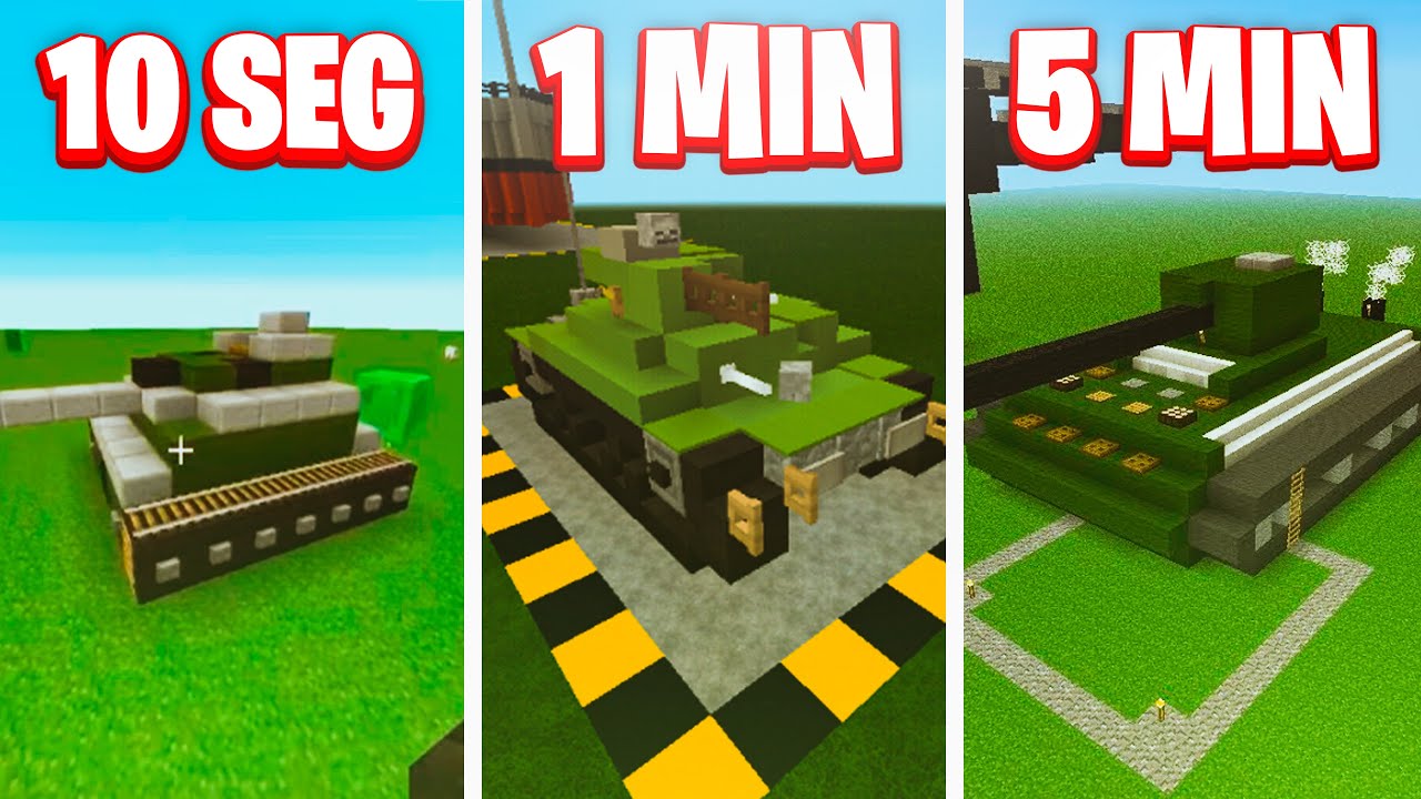 *Tanque* 10 SEGUNDOS / 1 MINUTO / 5 MINUTOS EN MINECRAFT CONSTRUCCIONES ...