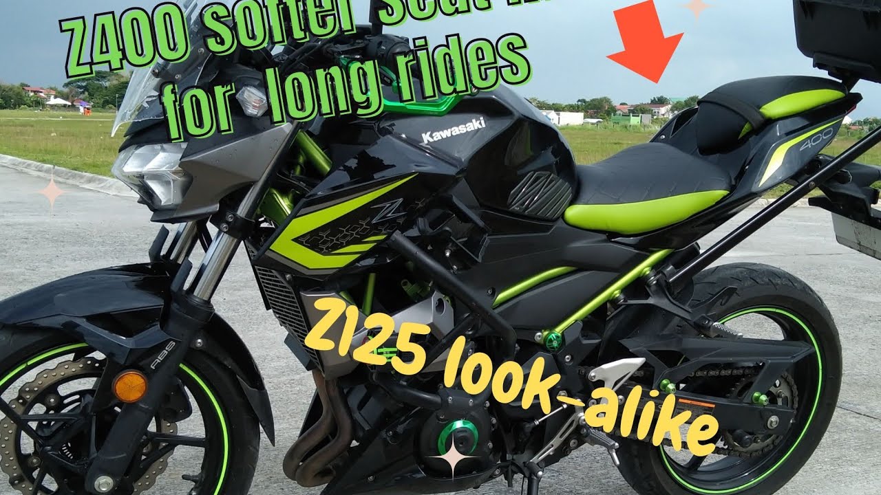Z400 softer seat mod for long rides. Z125 look-a-like - YouTube