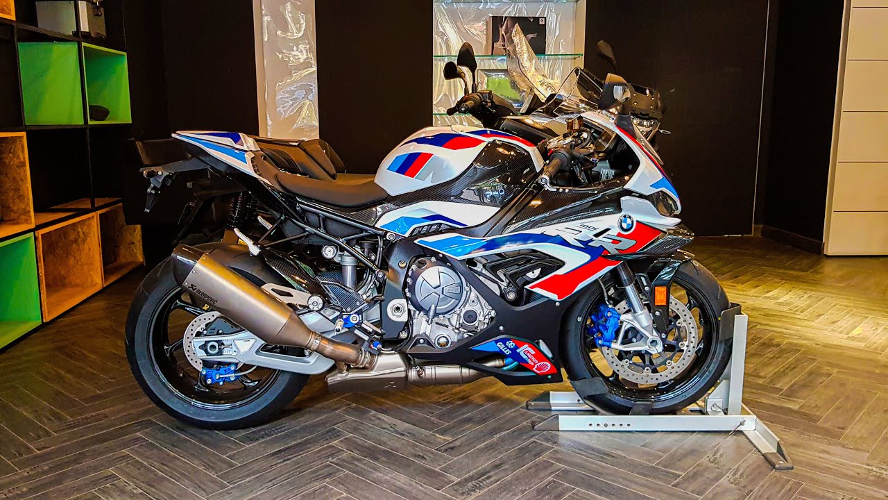 BMW M1000RR Akrapovic Exhaust Sound [ LOUD BIKE ] Walkaround ...