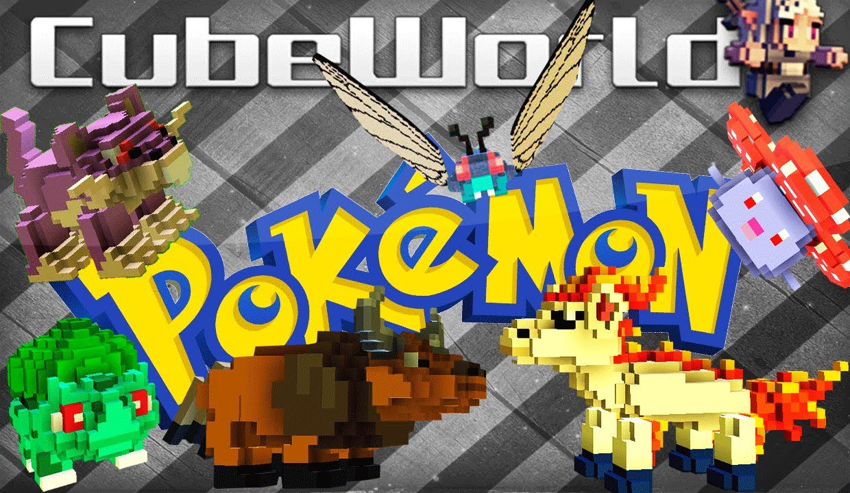 POKEMON In Cube World =O - Cube World Mods #1 - YouTube