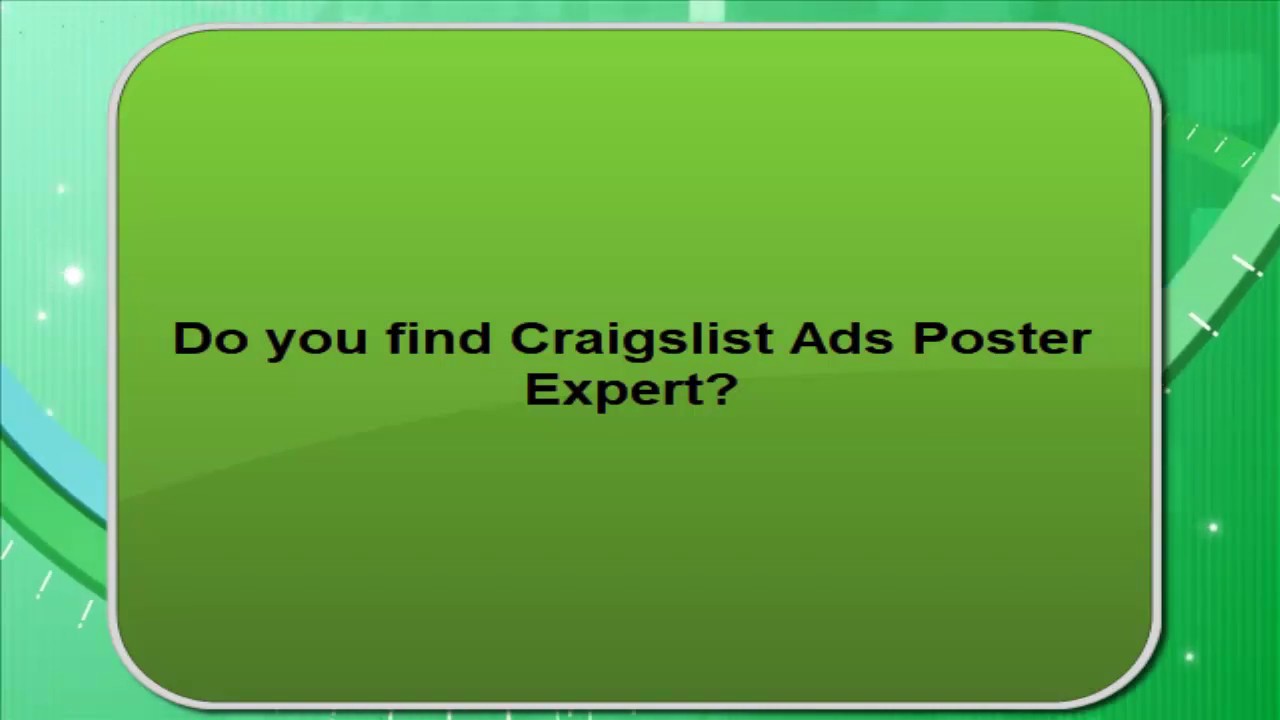 How to Post an Ad on Craigslist - YouTube