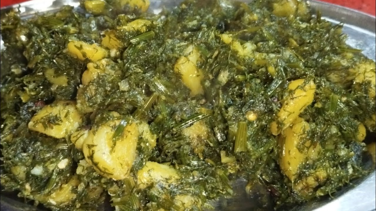 सोया साग आलू की चटपटी और स्वादिष्ट सब्जी😋|Soya sag aalu recipe|Bina ...