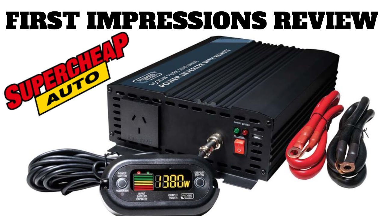 Ridge Ryder Power Inverter Pure Sine Wave With Remote 1500W - Unboxing ...