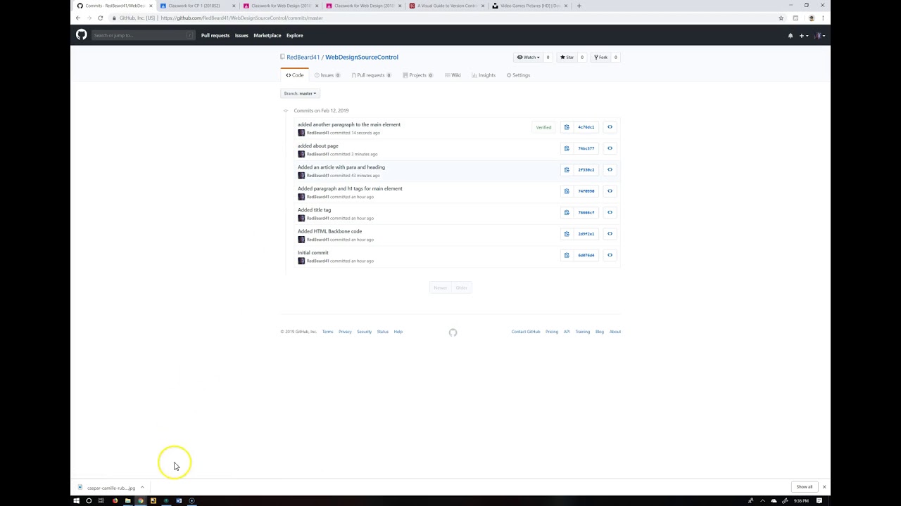 Github (making commits directly for web design) - YouTube