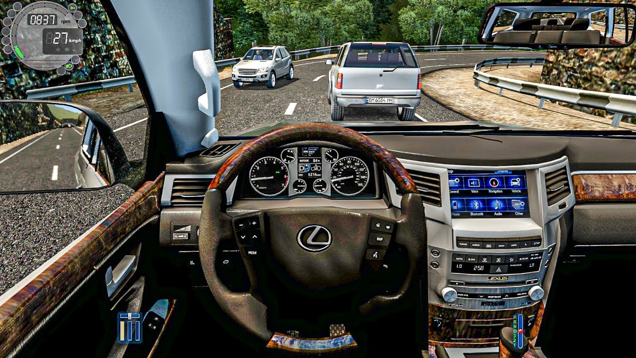 Lexus LX 570 5.7 Sport Design | City Car Driving [Steering Wheel ...