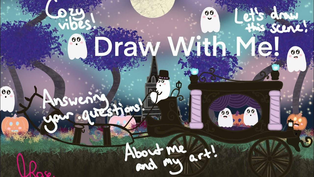 Draw with Me! Artist Q&A While I Draw this Spooky Ghost-Drawn Carriage ...