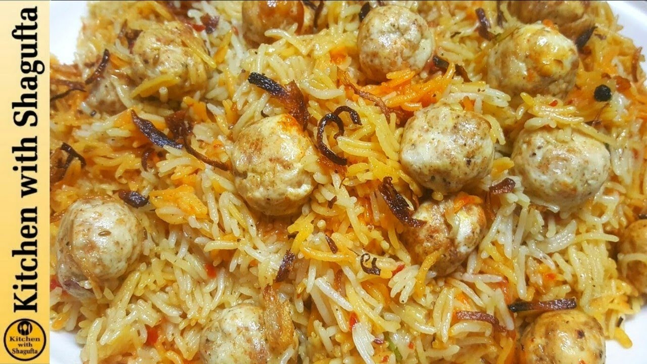 Kofta Pulao Recipe - Chicken Kofta Pulao - How to make Kofta Pulao ...