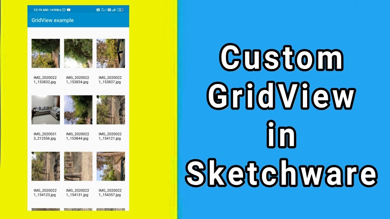 Custom Gridview Example In Sketchware Youtube