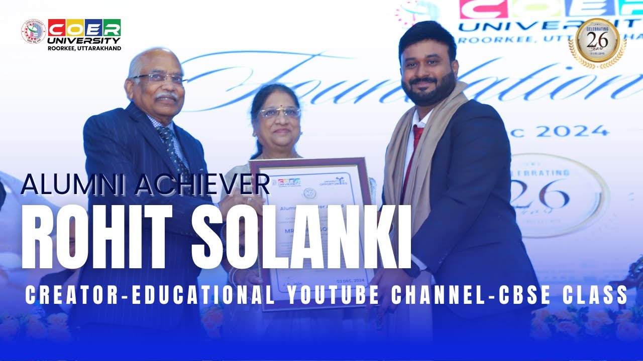ROHIT SOLANKI | COER Alumni | COER University | Celebrating 26 years of ...