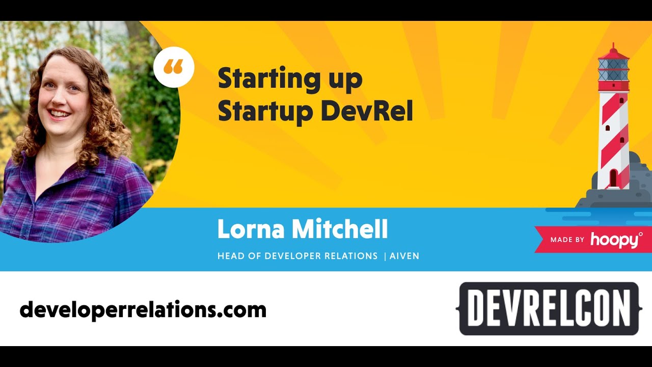 Starting up startup DevRel (Lorna Mitchell) - YouTube