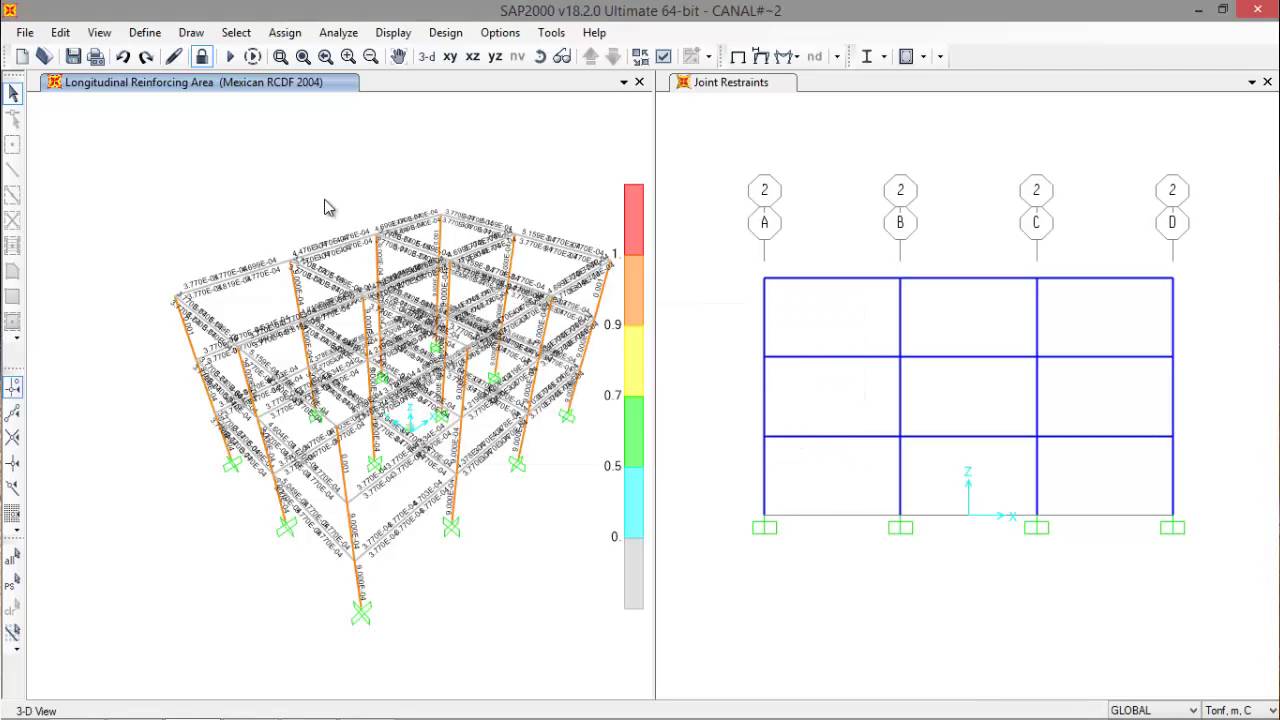 SAP2000 V18 Análisis y Diseño Estructural. calculo en 3D (3/3) - YouTube
