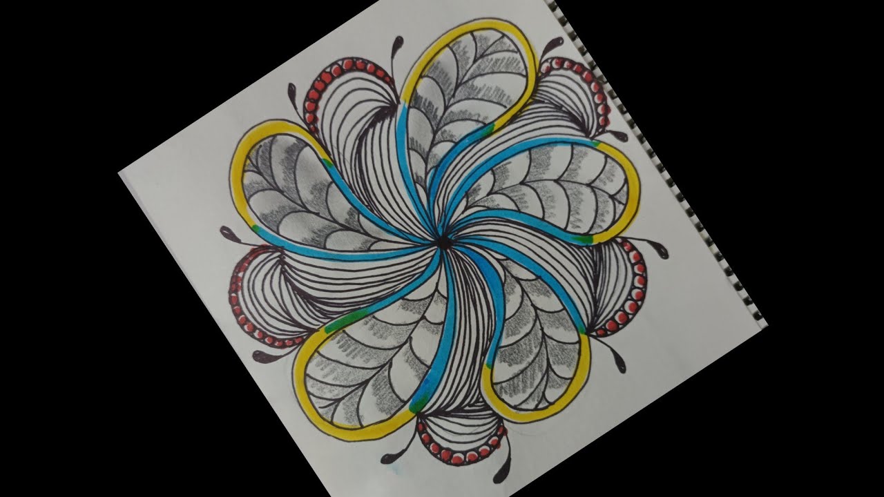 How to draw graffiti zentangle pattern| zentangle art | flower pattern ...