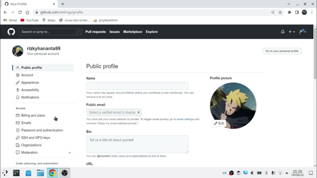 Cara Membuat/Mendapatkan Token Di Github - YouTube