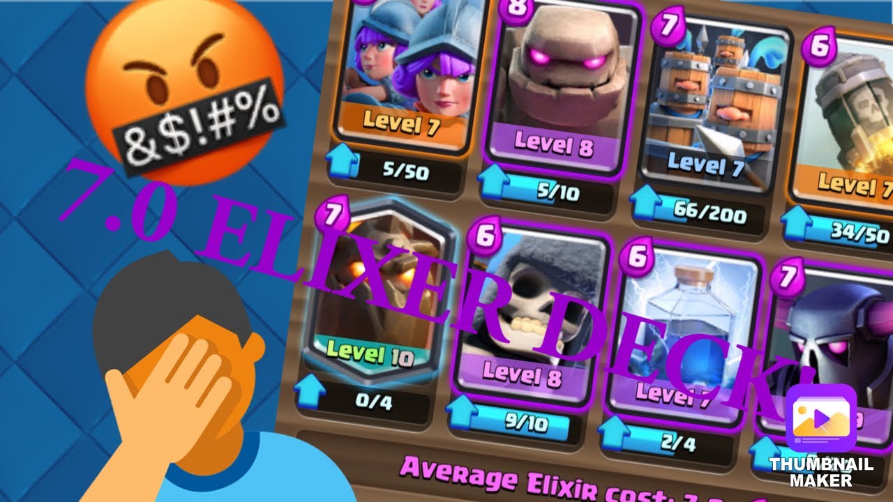 7.0 Elixir deck in clash royal!🤬 - YouTube