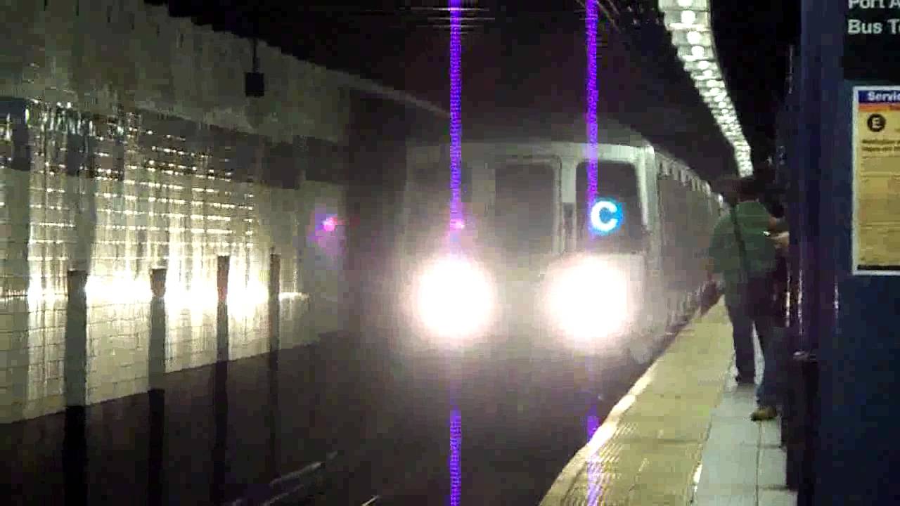 NYC Subway: R44 (C) Train Entering 42nd Street-Port Authority Bus ...