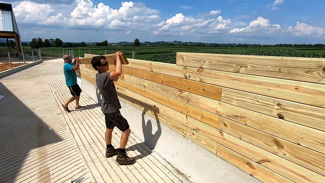 Building Manure Storage Wall - YouTube