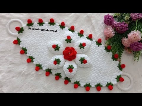 ✅️🍀Çeyizlerin Vazgeçilmez Modeli ✅️🍀Çiçekli Zambak Uzun Lif Modeli ✅️🍀crochet soap cloth