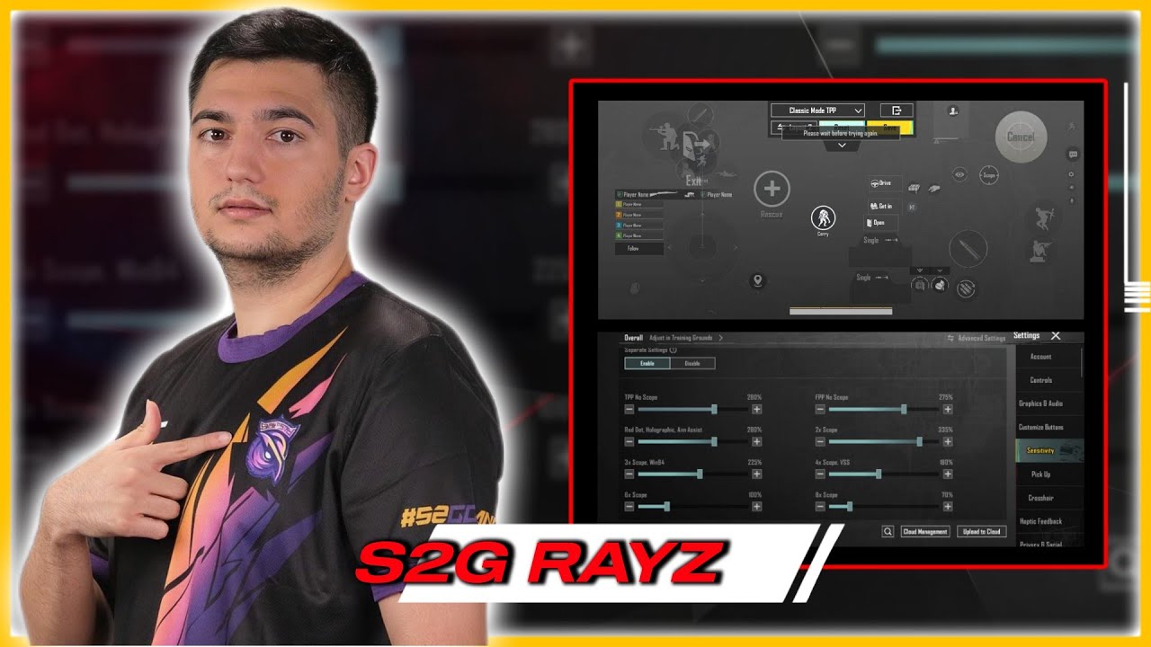 Best Settings Sensitivity PUBG MOBILE 2.4ㅣNew Sensitivity And Control S2G RAYZㅣ4 Finger + Gyro ...