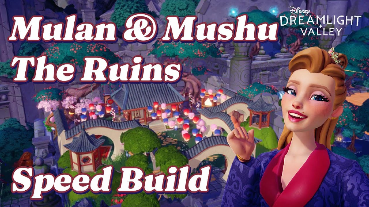 Mulan & Mushu in the Ruins | Speed Build | Disney Dreamlight Valley ...