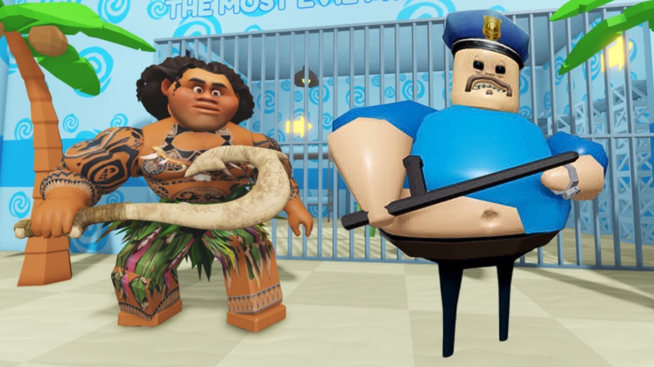 FUGA DA PRISÃO DO MAUI DA MOANA 2 NO ROBLOX | Barry's Prison Run Obby ...