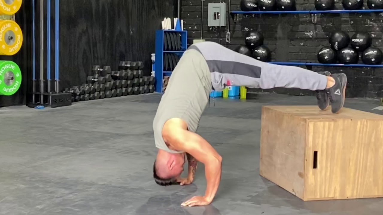 Scaled Hand Stand push up - YouTube