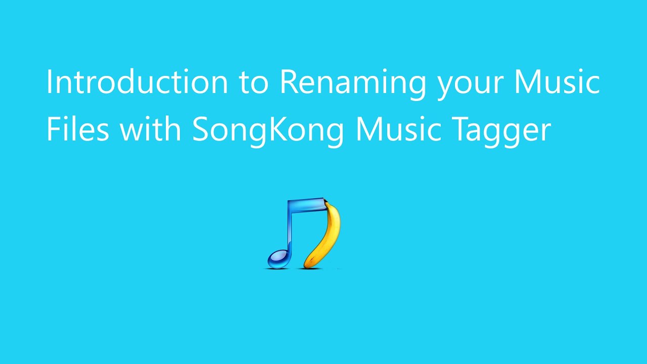 Introduction to Renaming Your Files with SongKong Music Tagger - YouTube