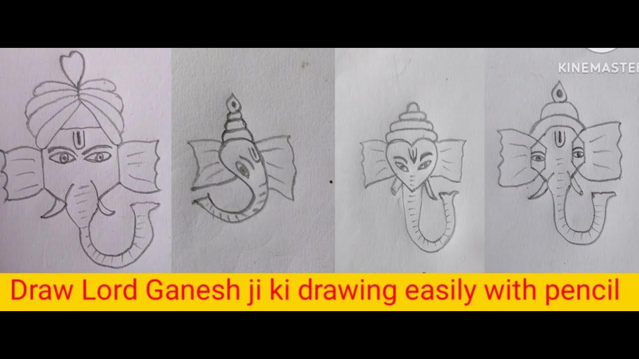 Draw Lord Ganesh ji ki drawing easily with pencil🙏#art #drawing #shiv # ...