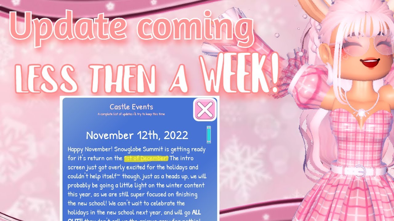 An update is coming out in LESS THEN A WEEK! || Royale High Tea - YouTube
