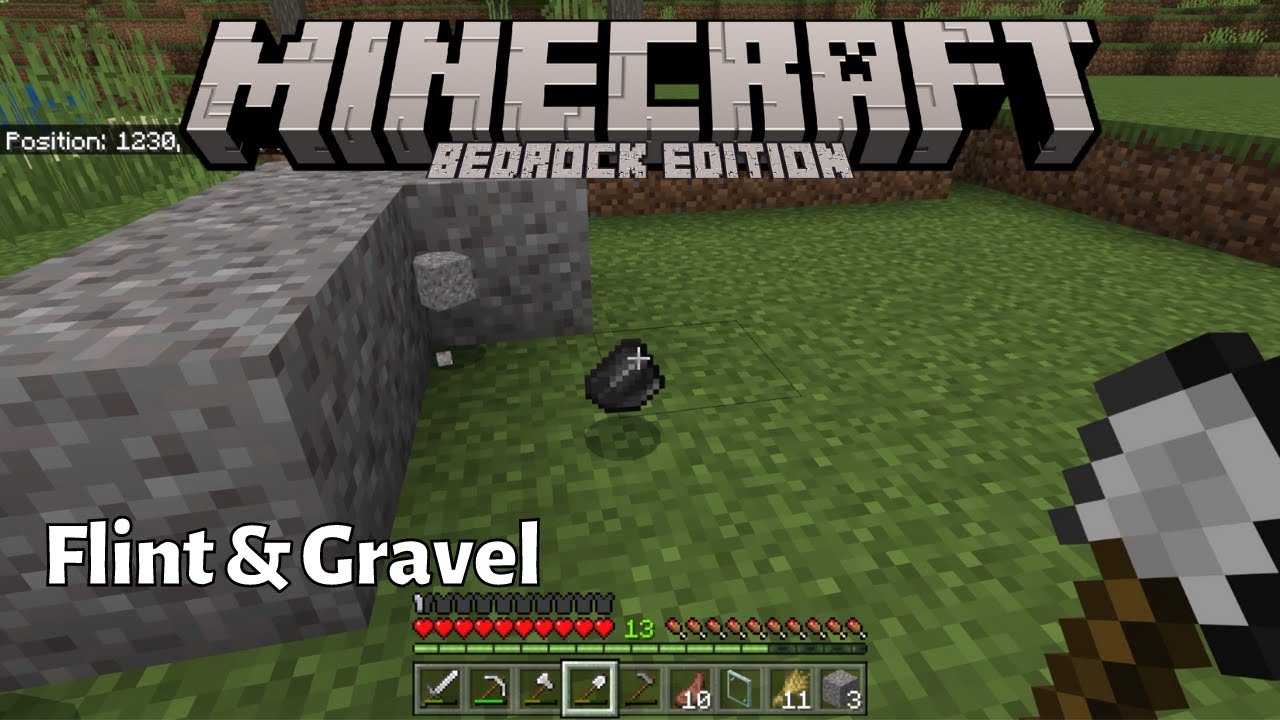 Flint & Gravel: How To Use Them In Minecraft Bedrock (MCPE/Xbox/PS5 ...