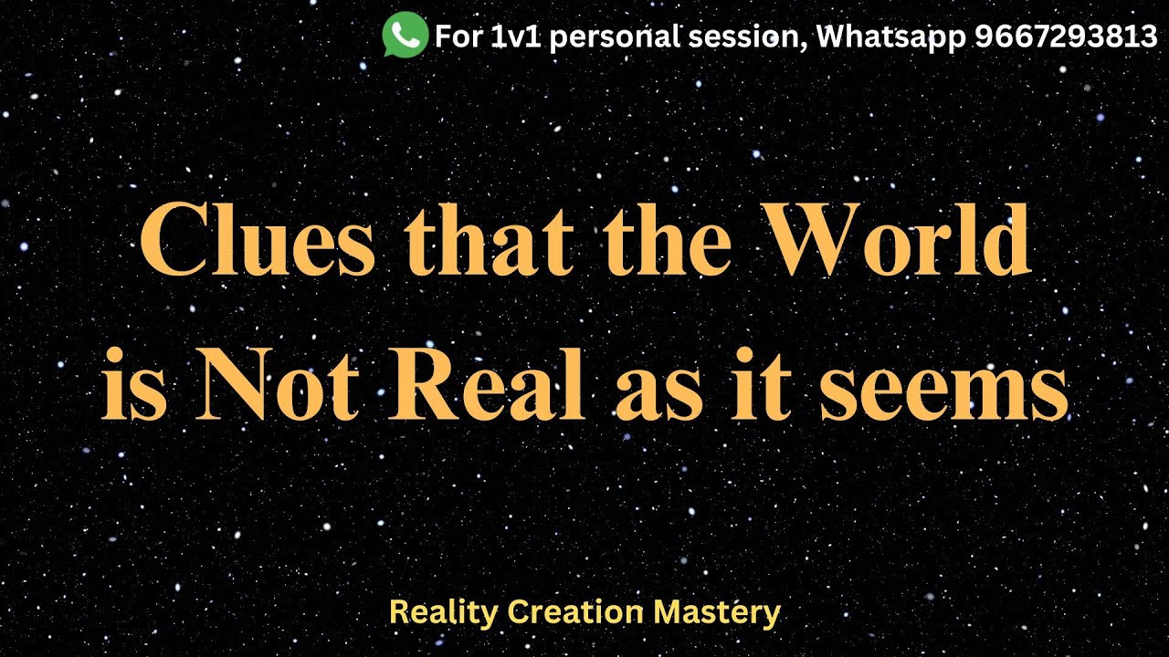 Do you suspect the world is not real? - YouTube