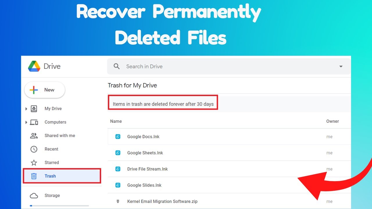 How to Recover Permanently Deleted Files from Google Drive - YouTube