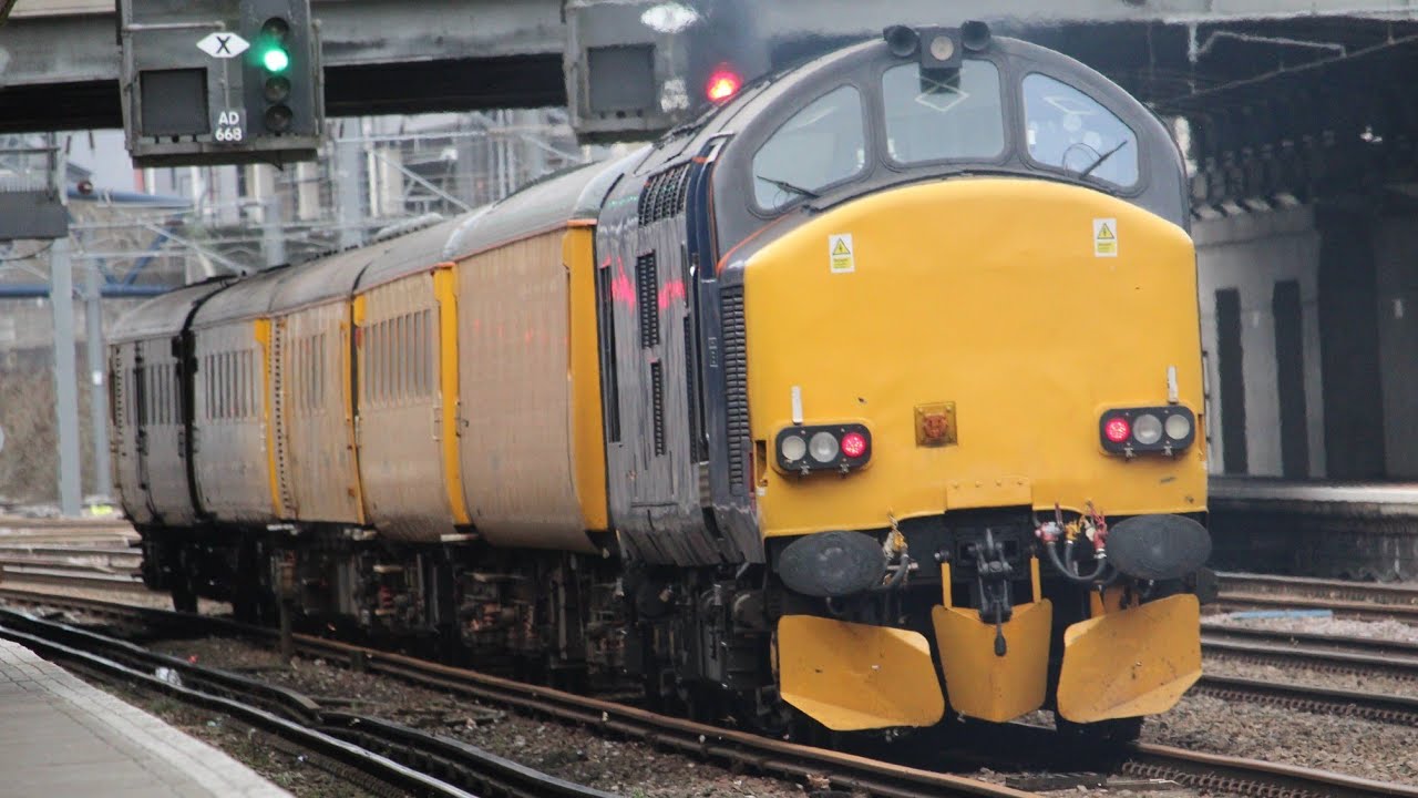 Ex-DRS Class 37 no.612, led by a DBSO with an ilkley and thrash on a ...