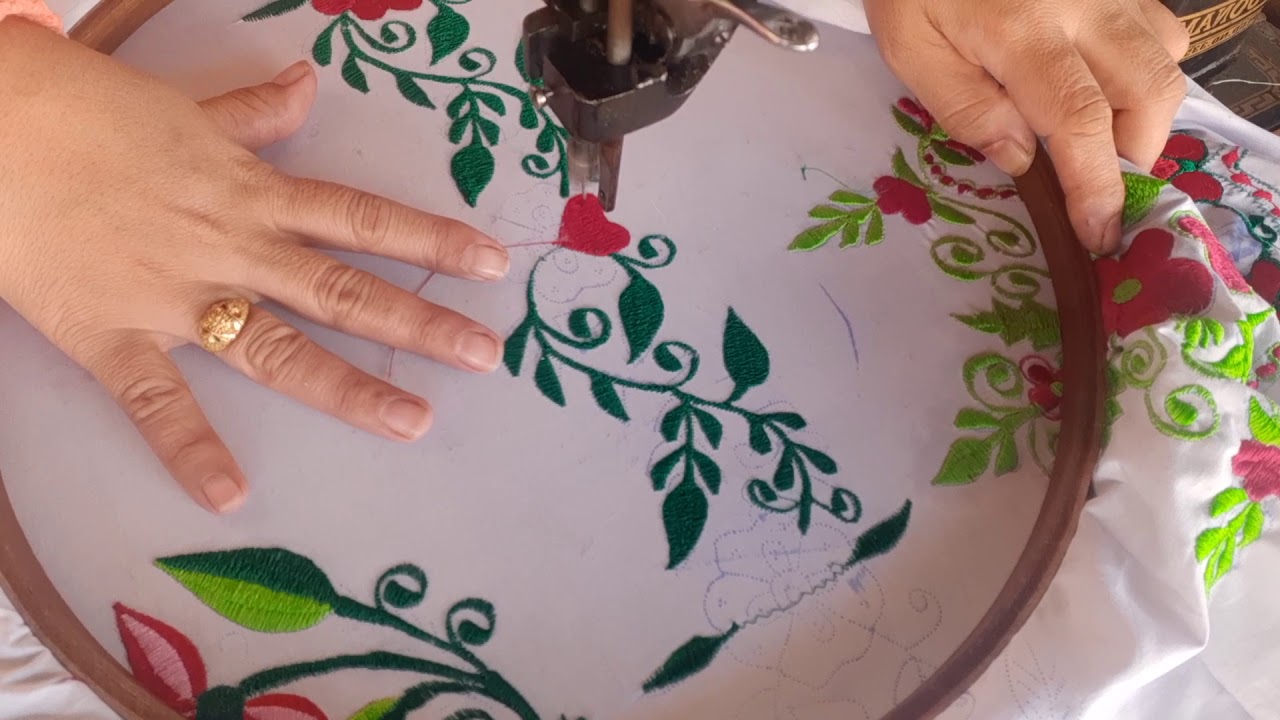 Beautiful bell embroidery - YouTube