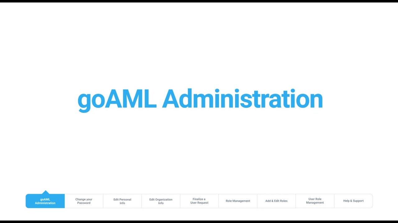 How to Manage goAML Accounts - YouTube