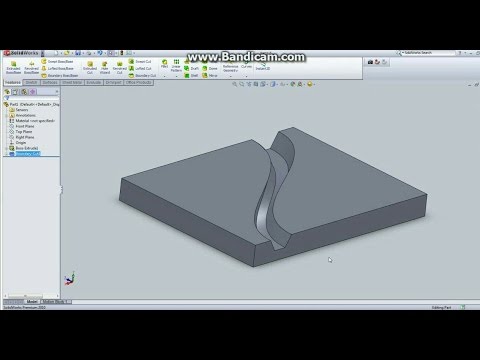 Boundary cut in solidworks 2017 - YouTube
