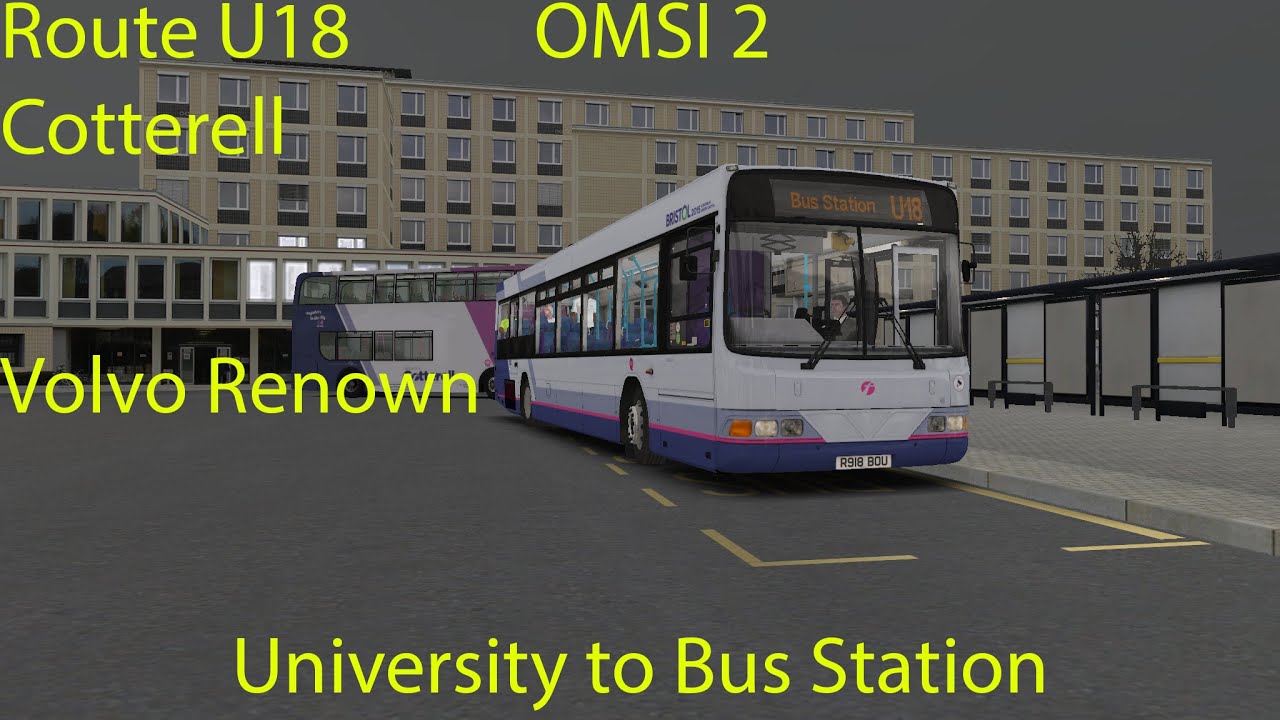 OMSI 2 - Cotterell Route U18, Bus Station to University (Volvo Renown ...